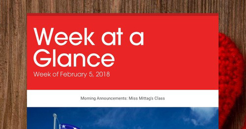 Week at a Glance | Smore Newsletters