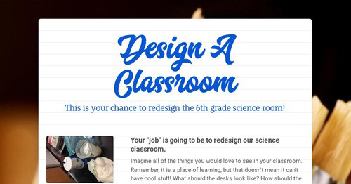 Design A Classroom | Smore Newsletters