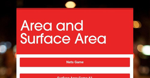 Area and Surface Area | Smore Newsletters