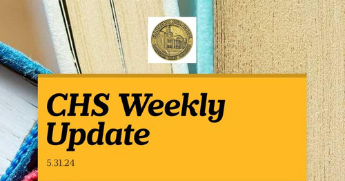 CHS Weekly Update | Smore Newsletters