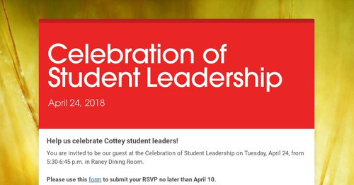 Celebration of Student Leadership | Smore Newsletters for Education