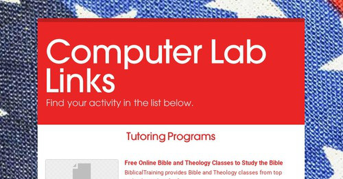 Computer Lab Links | Smore Newsletters