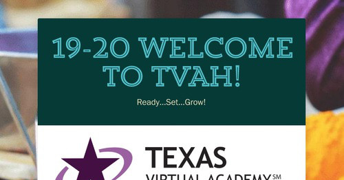 19-20 Welcome to TVAH! | Smore Newsletters