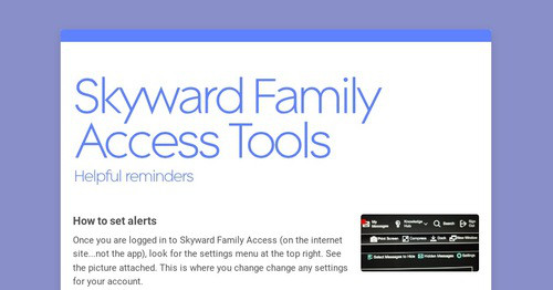 Skyward Family Access Tools | Smore Newsletters for Education
