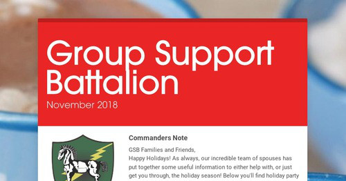 Group Support Battalion | Smore Newsletters