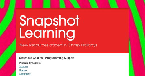 Snapshot Learning | Smore Newsletters