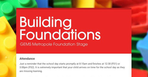 Building Foundations | Smore Newsletters