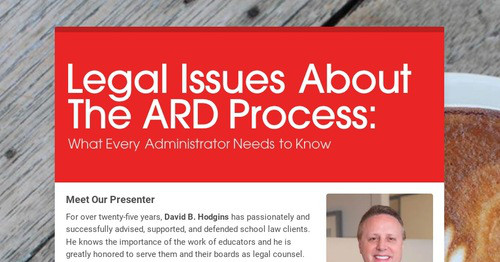 Legal Issues About The ARD Process: | Smore Newsletters