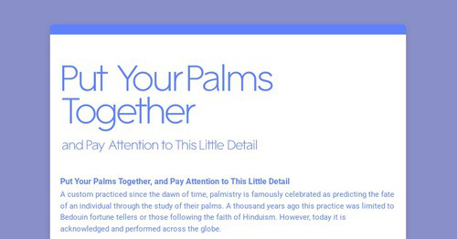 Put Your Palms Together | Smore Newsletters Put Your Palms Together | Smore Newsletters