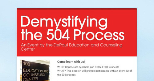 Demystifying the 504 Process | Smore Newsletters