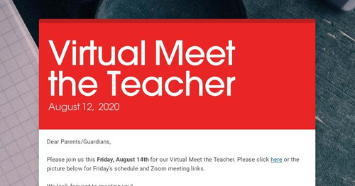 Virtual Meet the Teacher | Smore Newsletters for Education