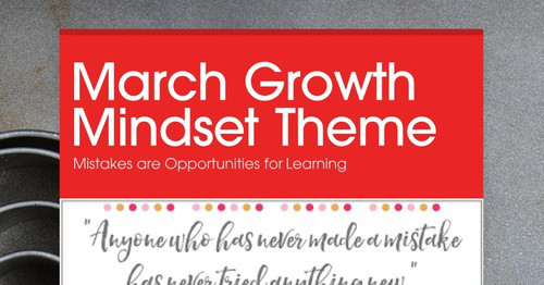 March Growth Mindset Theme | Smore Newsletters for Education