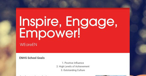 Inspire, Engage, Empower! | Smore Newsletters