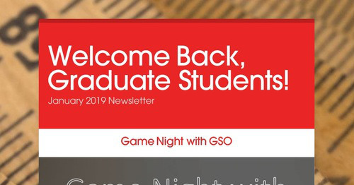 Welcome Back, Graduate Students! | Smore Newsletters for Education