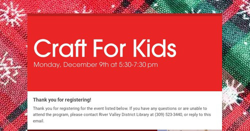 Craft For Kids | Smore Newsletters for Non-profit