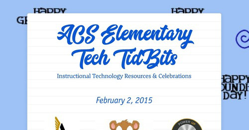 ACS Elementary Tech TidBits | Smore Newsletters
