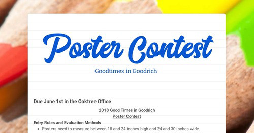 Poster Contest | Smore Newsletters for Education