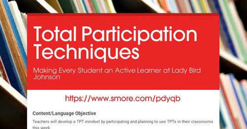 Total Participation Techniques | Smore Newsletters
