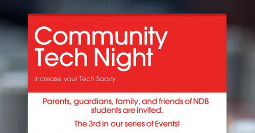 Community Tech Night | Smore Newsletters for Education