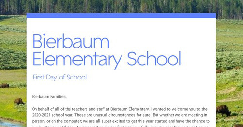 Bierbaum Elementary School | Smore Newsletters