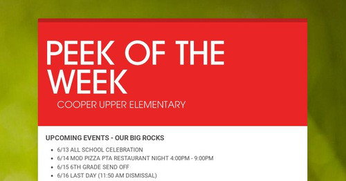 PEEK OF THE WEEK | Smore Newsletters