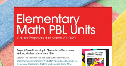 Elementary Math PBL Units | Smore Newsletters