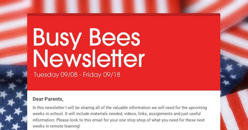 Busy Bees Newsletter | Smore Newsletters for Education