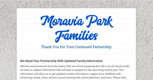 Moravia Park Families