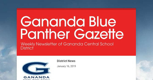 Gananda Blue Panther Gazette | Smore Newsletters