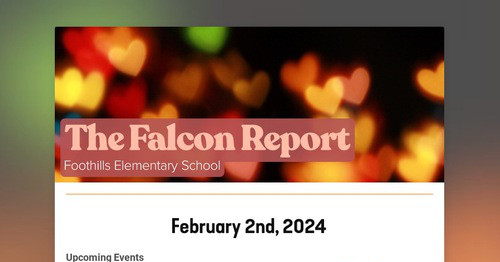The Falcon Report | Smore Newsletters for Education