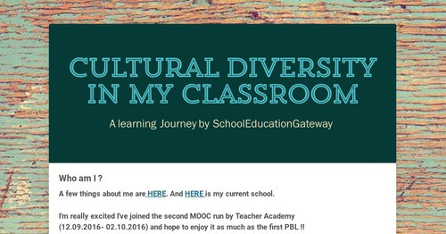 Cultural Diversity In My Classroom Smore Newsletters