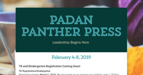 Padan Panther Press | Smore Newsletters for Education