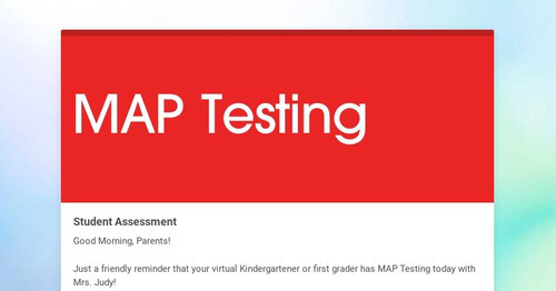 MAP Testing | Smore Newsletters for Education