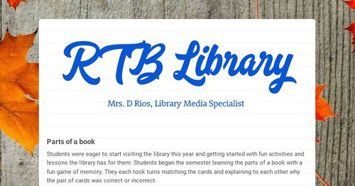 RTB Library | Smore Newsletters