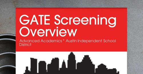 GATE Screening Overview | Smore Newsletters