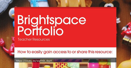 Brightspace Portfolio | Smore Newsletters