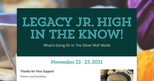 LEGACY JR. HIGH IN THE KNOW!