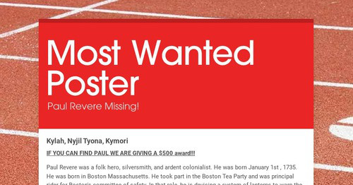 Most Wanted Poster | Smore Newsletters