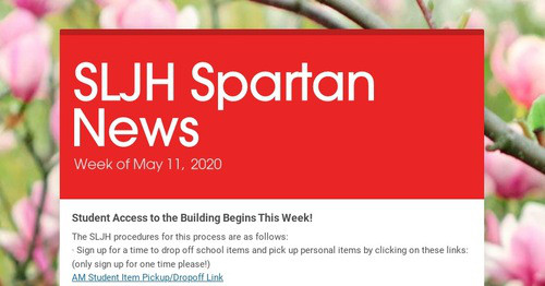 SLJH Spartan News | Smore Newsletters