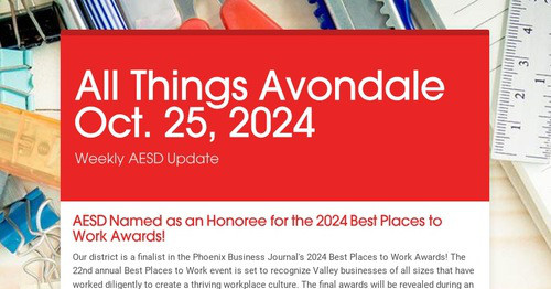 All Things Avondale Oct. 25, 2024 | Smore Newsletters for Business