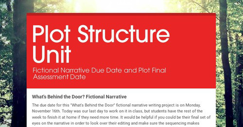 Plot Structure Unit | Smore Newsletters