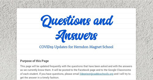 Questions and Answers | Smore Newsletters