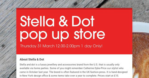 Stella & Dot pop up store | Smore Newsletters