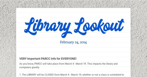 Library Lookout | Smore Newsletters