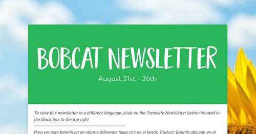 Bobcat Newsletter | Smore Newsletters