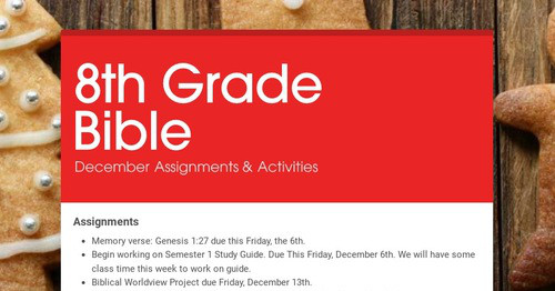8th Grade Bible | Smore Newsletters