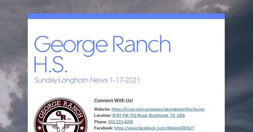 George Ranch H.S. | Smore Newsletters for Education