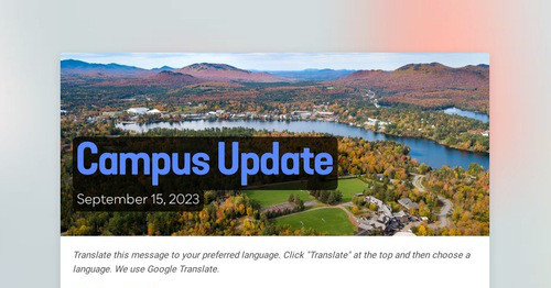 Campus Update