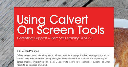 Using Calvert On Screen Tools | Smore Newsletters