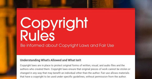 Copyright Rules | Smore Newsletters
